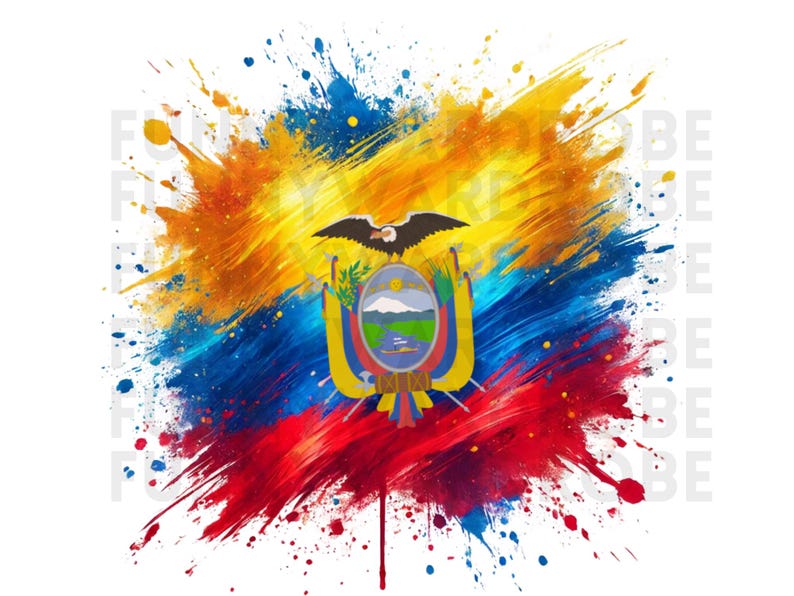 Ecuador Flag Watercolor Clipart: PNG SVG JPG (digital Download) - Etsy