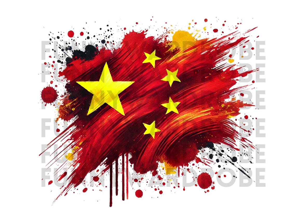 China Flag Watercolor Clipart: PNG SVG JPG Graphic (digital Download ...