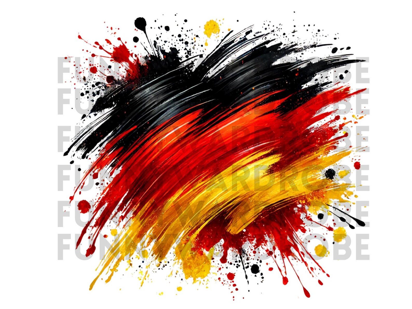 Germany Flag Watercolor Clipart: PNG SVG JPG Graphic (digital Download ...