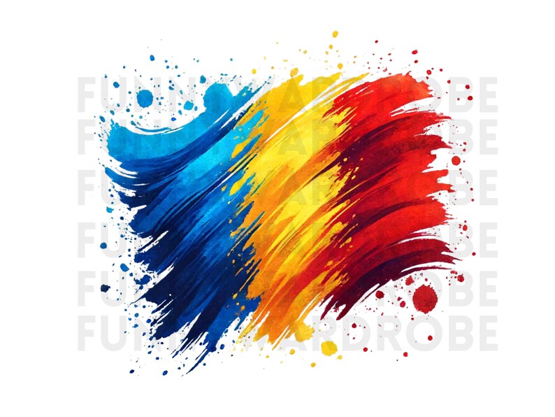 Romania Flag Watercolor Clipart: PNG SVG JPG (digital Download) - Etsy