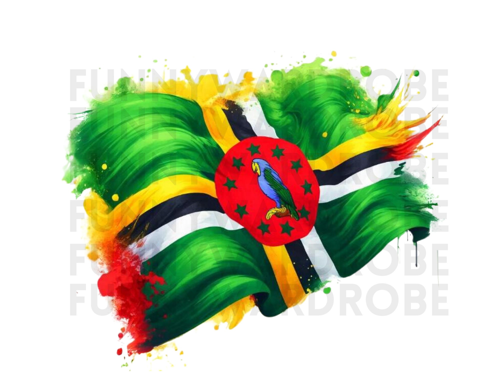 Dominica Flag Watercolor Clipart: PNG, SVG, JPG (digital Download) - Etsy
