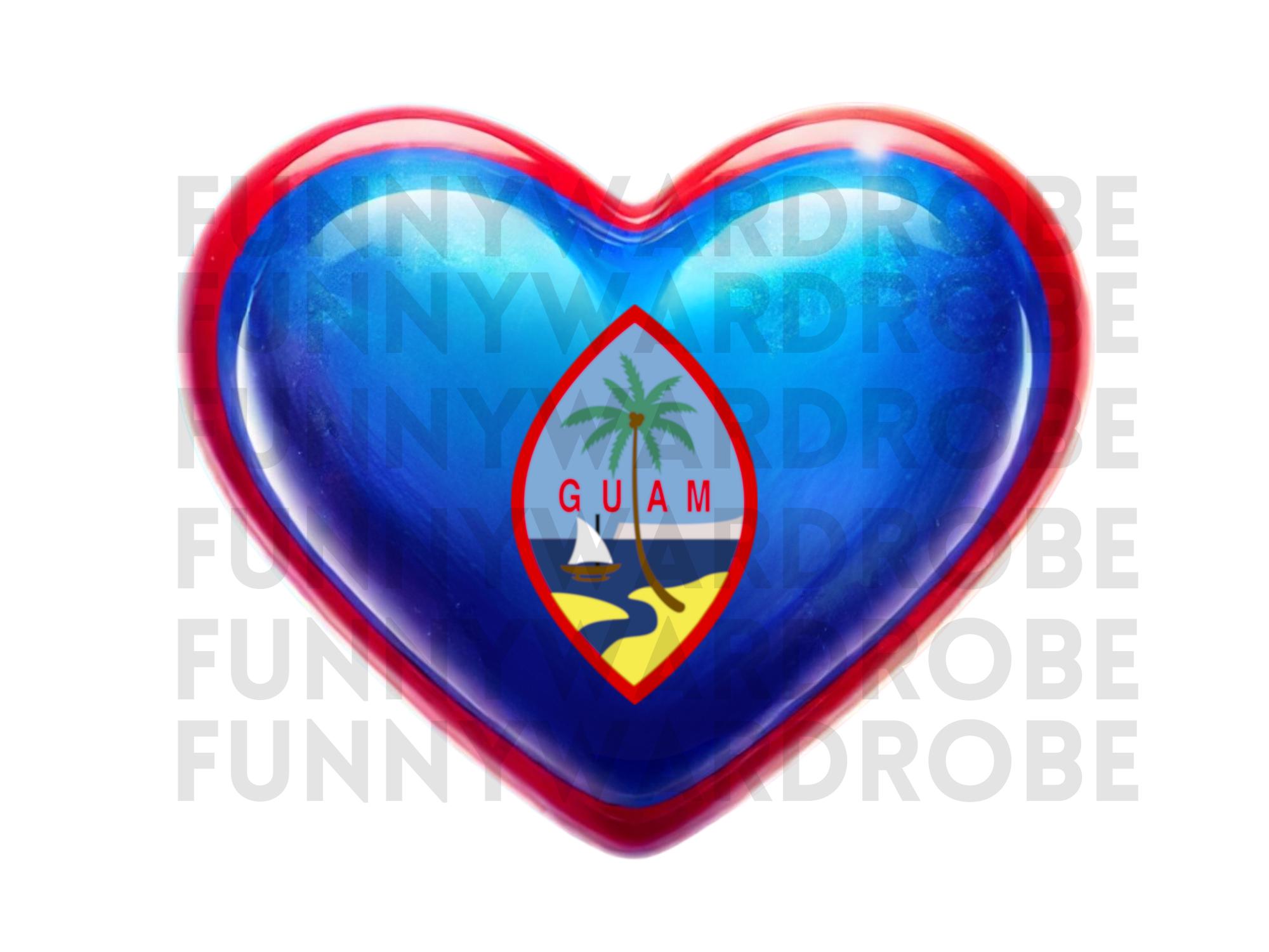Guam Heart Flag Watercolor Clipart: PNG SVG JPG (digital Download) - Etsy