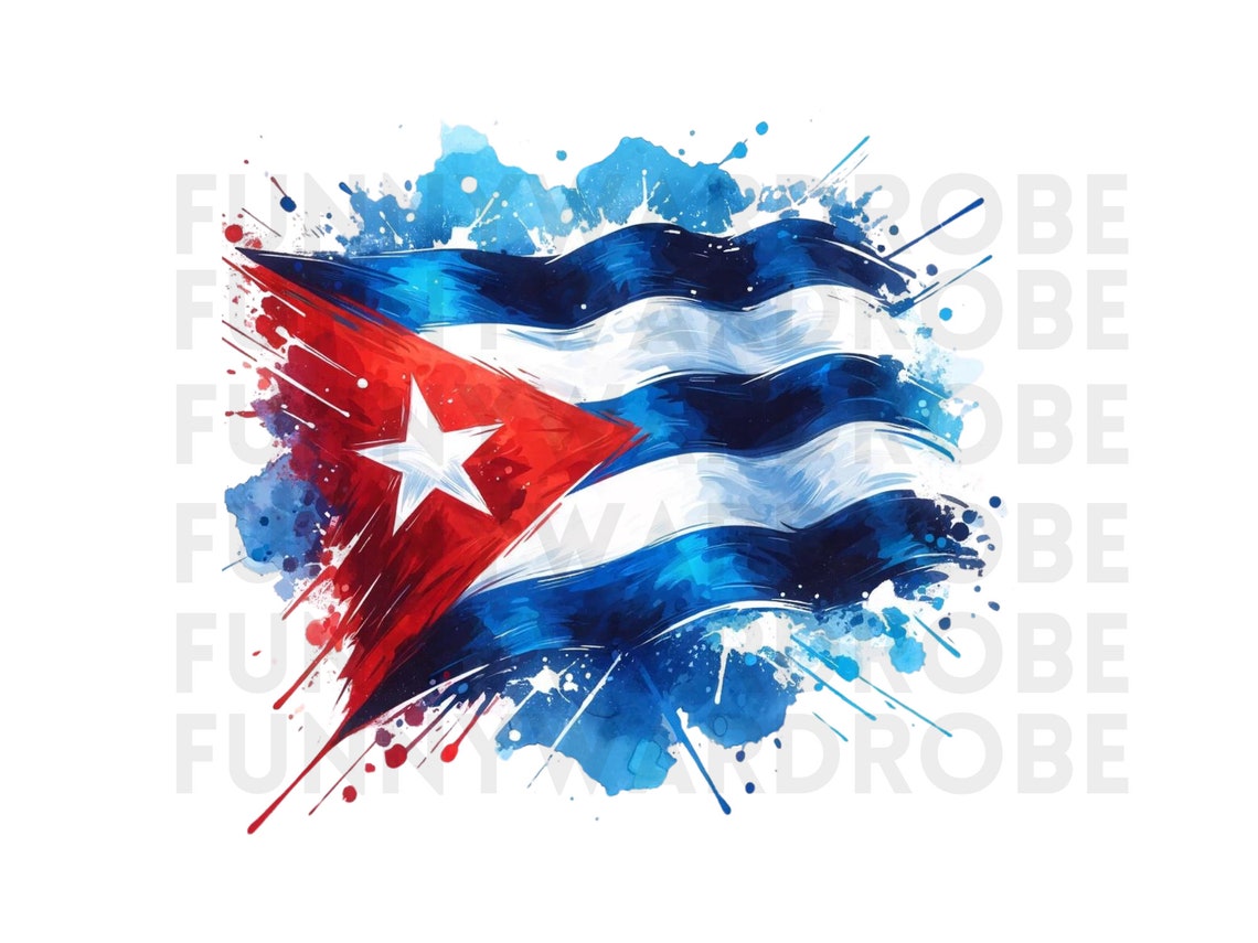 Cuba Flag Watercolor Clipart: Cuban Pride PNG SVG JPG (digital Download ...