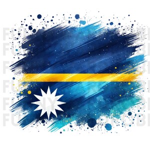 Nauru Flag Watercolor Clipart: PNG, SVG, JPG (digital Download) - Etsy