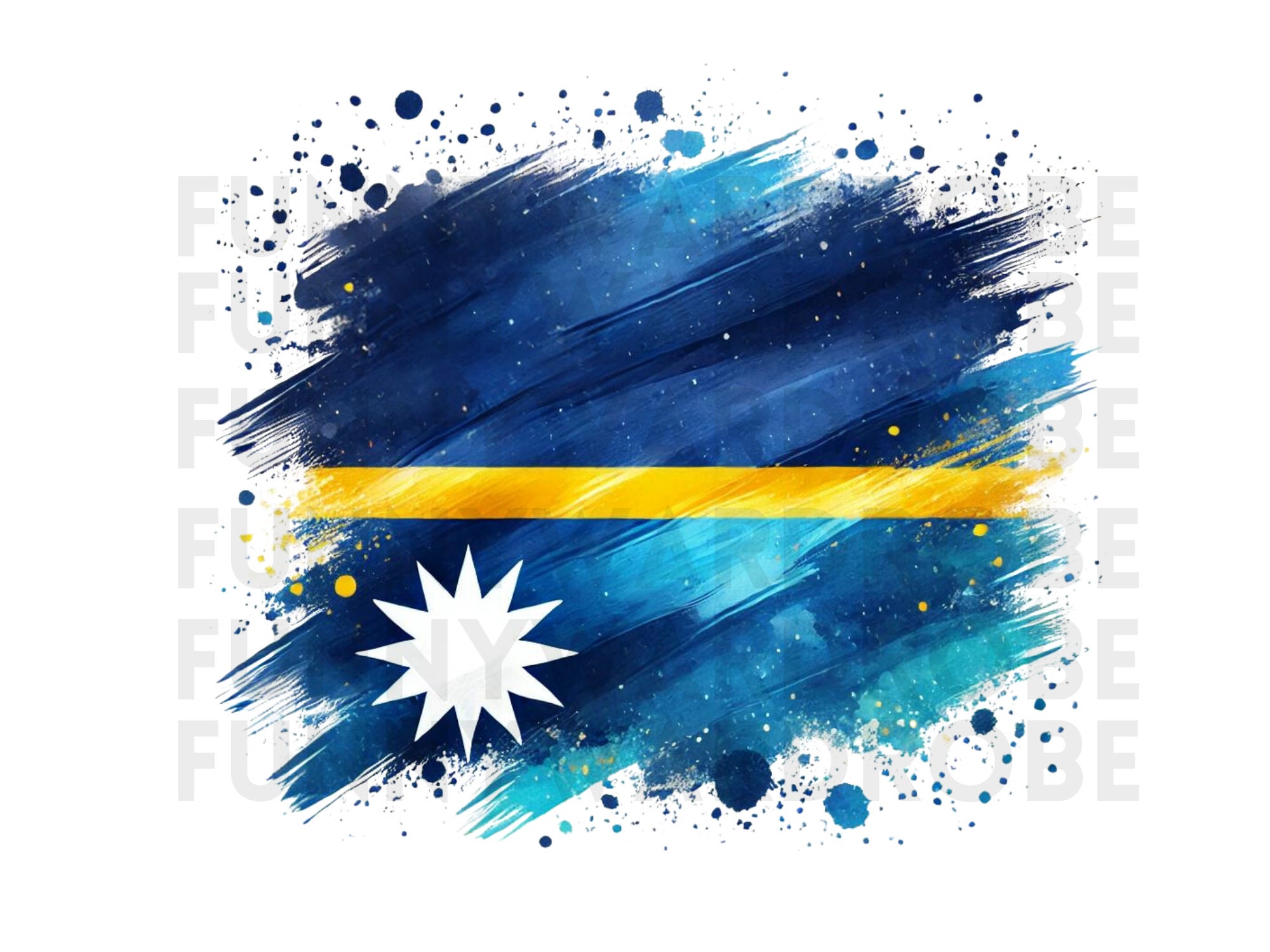 Nauru Flag Watercolor Clipart: PNG, SVG, JPG (digital Download) - Etsy