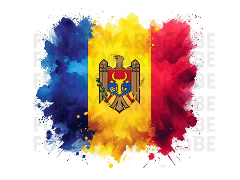 Moldova Flag Watercolor Clipart: PNG SVG JPG (digital Download) - Etsy