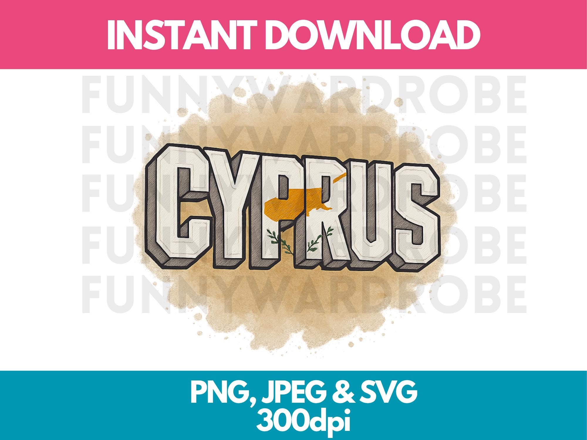 Cyprus Flag Graffiti Art: PNG SVG JPG Clipart (digital Download) - Etsy