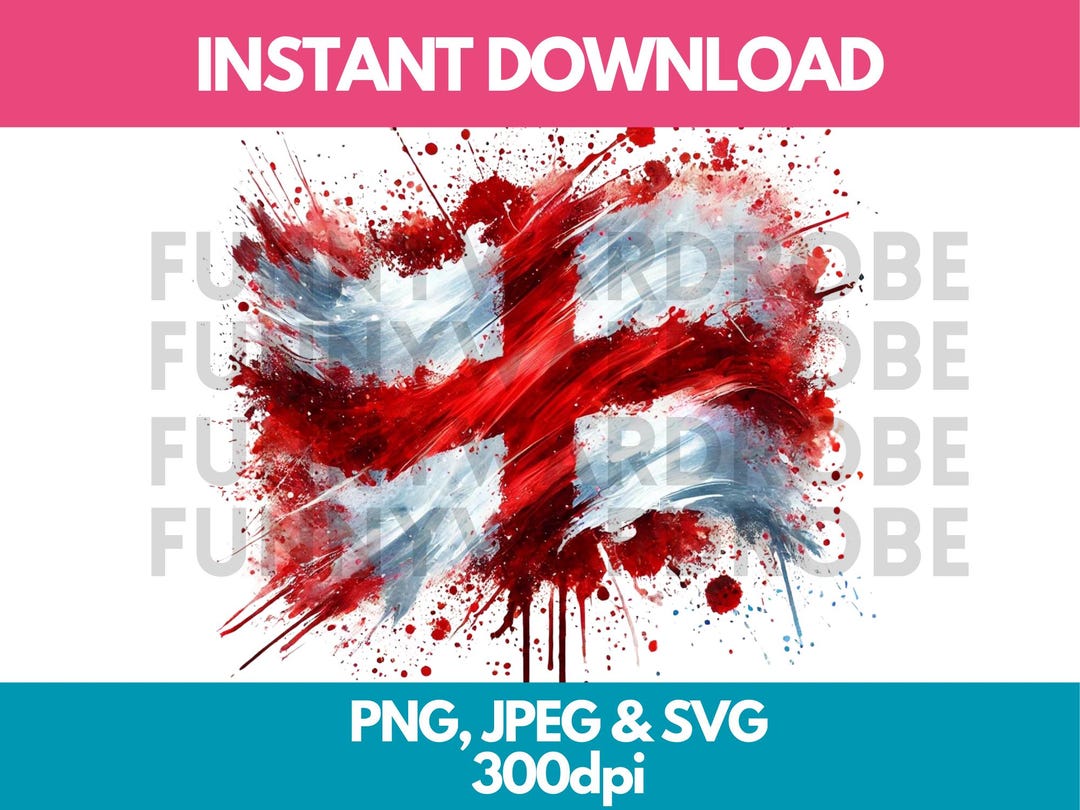 England Great Britain Uk Flag PNG SVG JPG Watercolor Effect Digital ...