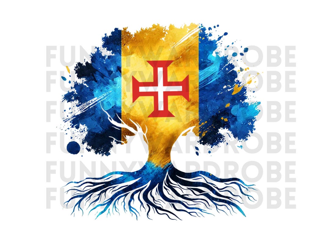 Madeira Flag Family Tree Roots Graphic (digital Download) - Etsy
