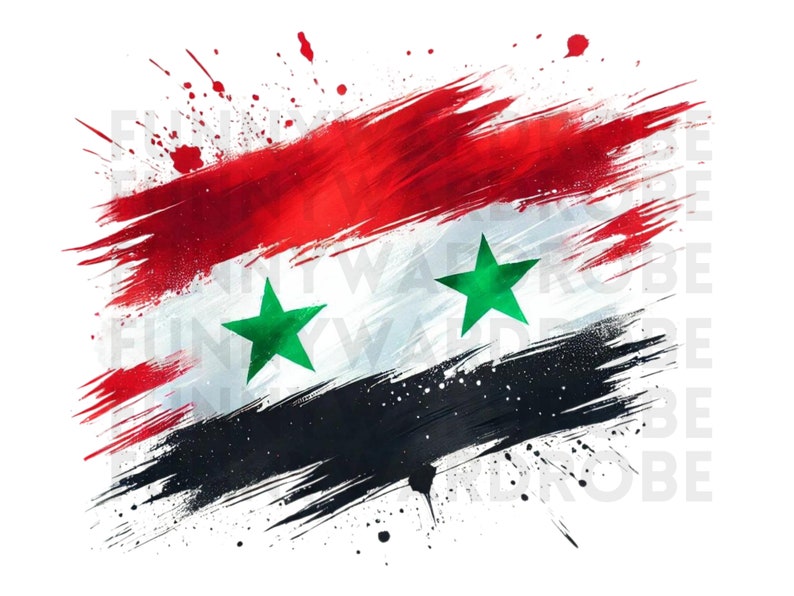Syria Flag Watercolor Clipart: PNG SVG JPG (digital Download) - Etsy