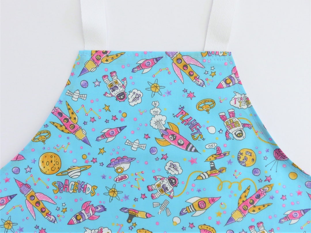 Toddler Apron: Spaceman Rockets Planets Print, Little Helper - Etsy