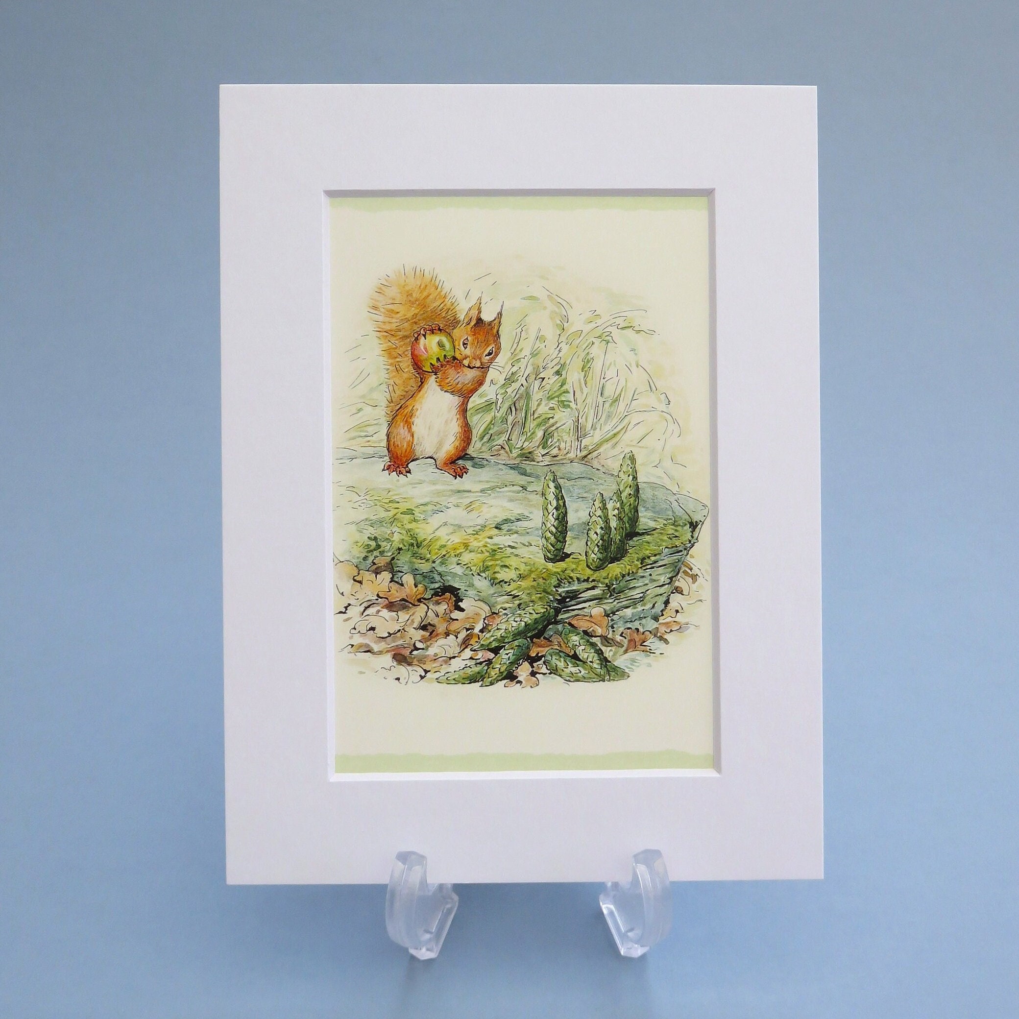 Beatrix Potter Vintage Print of Squirrel Nutkin, 6x8 Inch Mounted ...