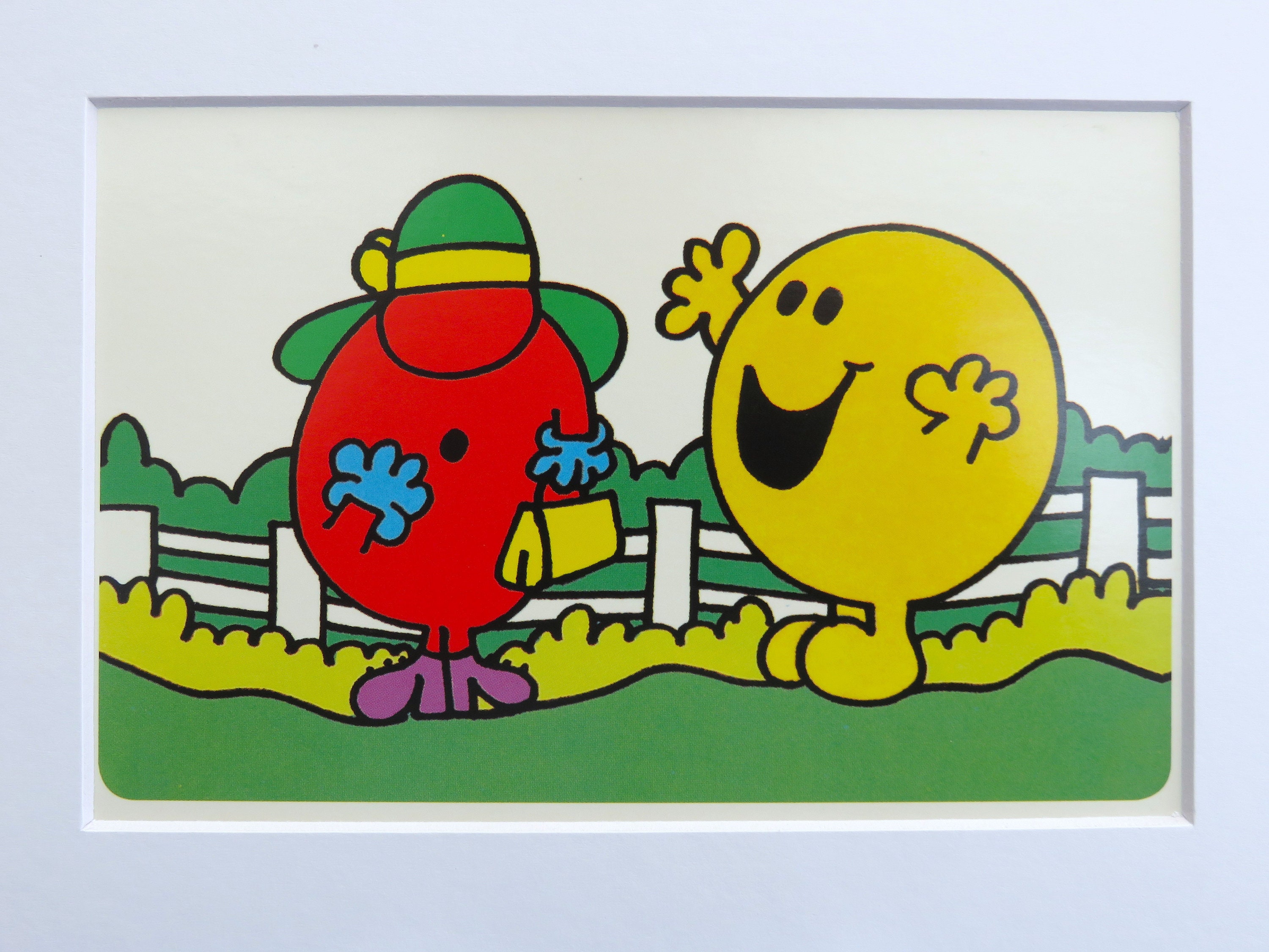 Mr Men Vintage Print Little Miss Scatterbrain in a New Bright White ...