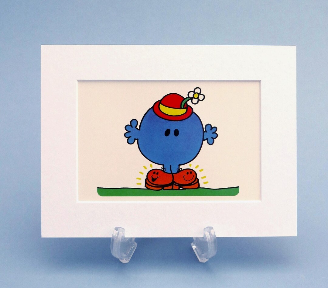 Little Miss Bossy, a Mr Men Vintage Print in a New Bright White Mount ...