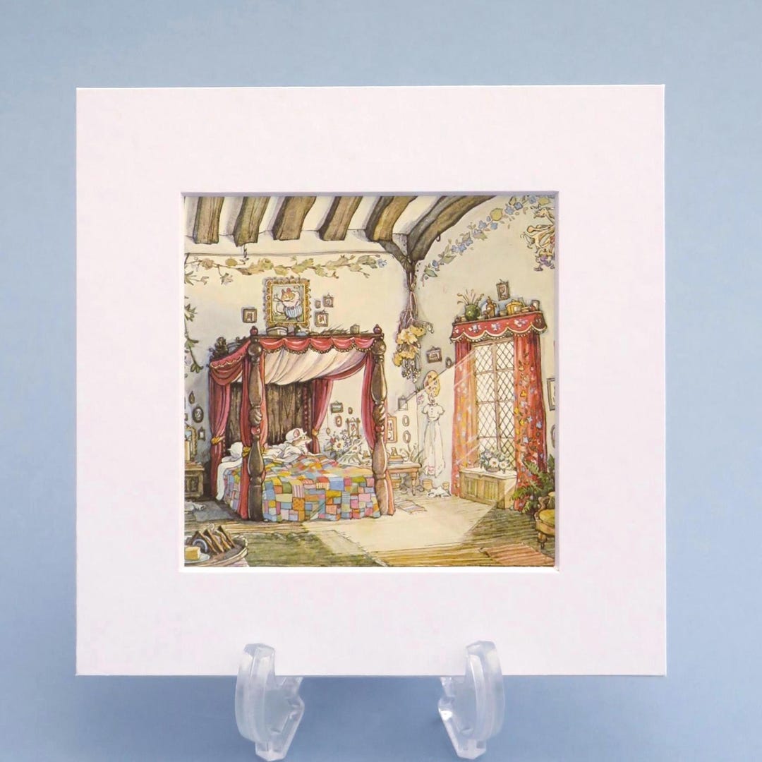 Brambly Hedge Vintage Print From the Spring Story, 6x6 Inch Mounted ...