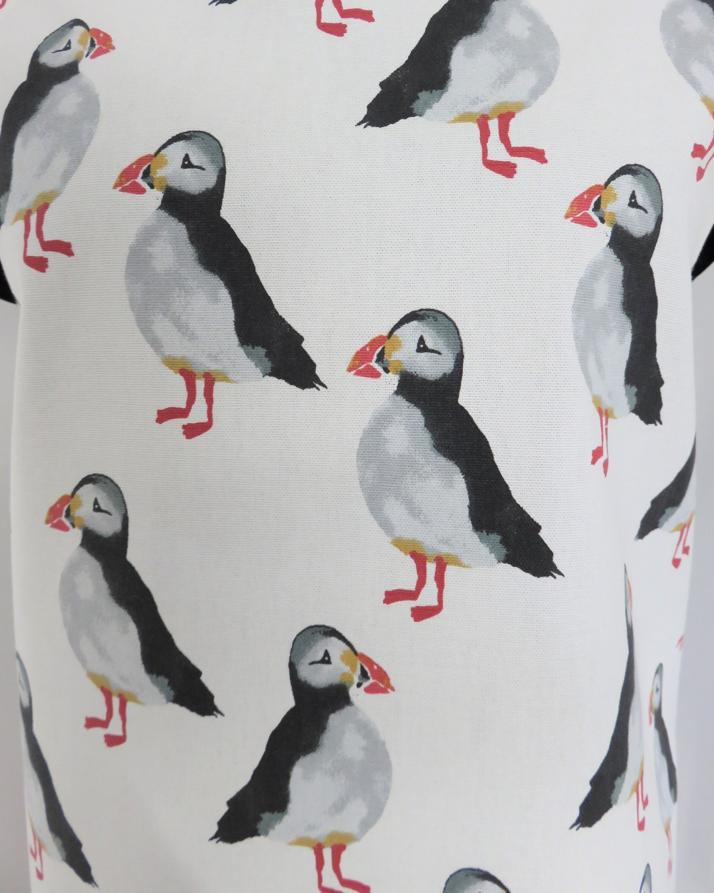 Puffin Bird Print Apron, Pure Cotton Fabric. Handmade Pretty Cooking ...
