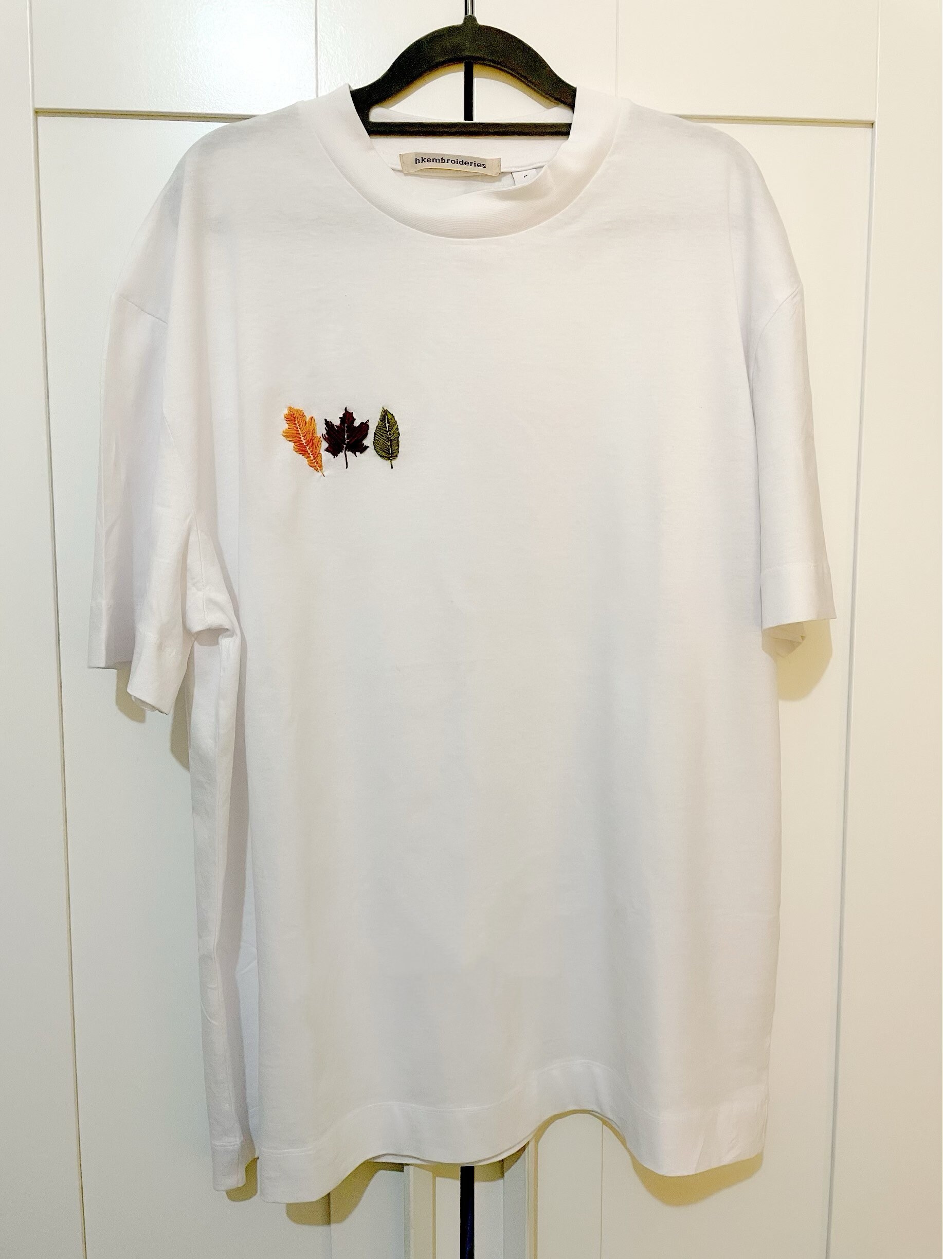 Autumn Leaves Hand Embroidered T-shirt - Etsy