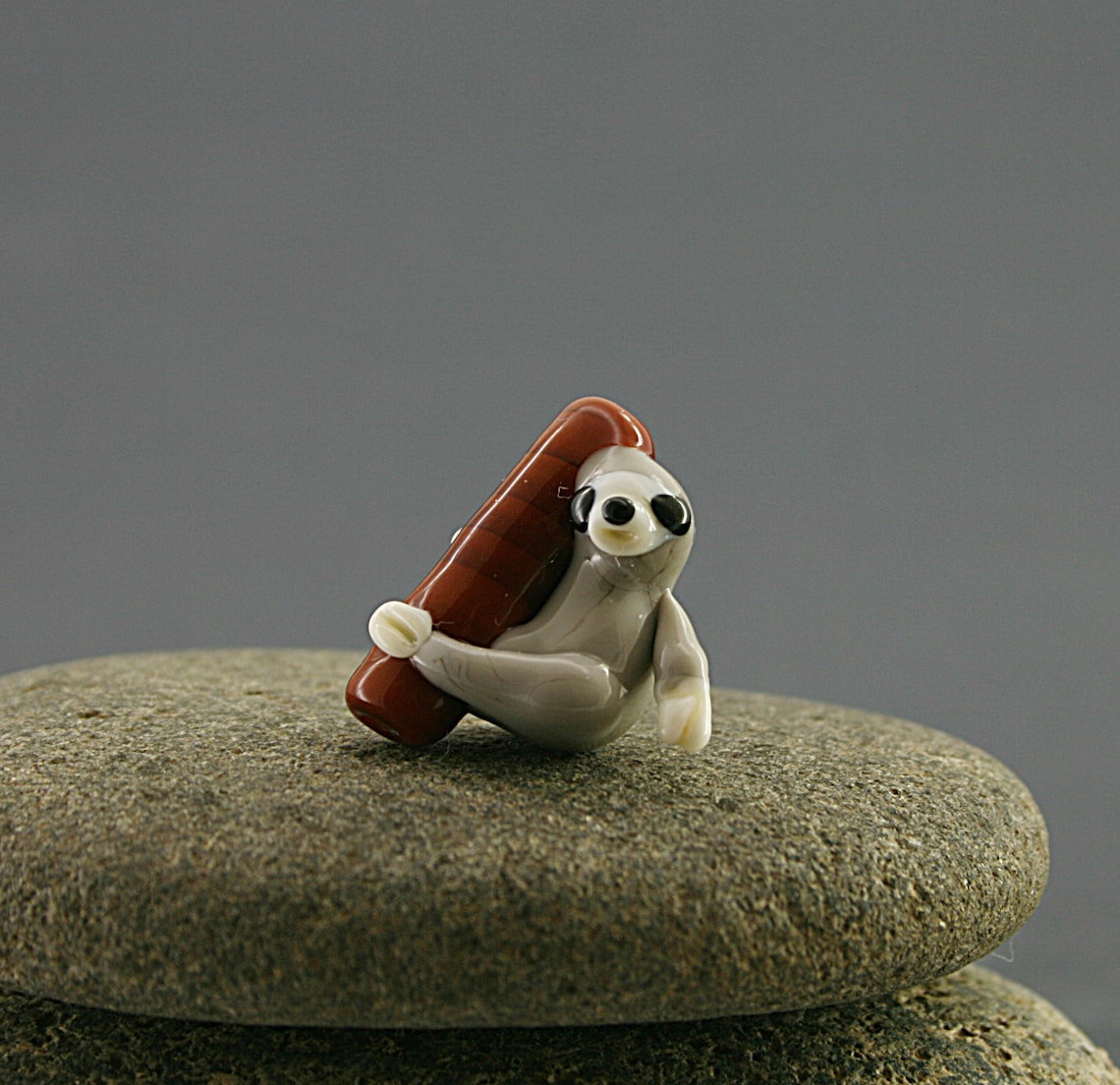 Lampwork Beadsglass Beads Sloth Beads Glass Sloth Glass Figurines ...