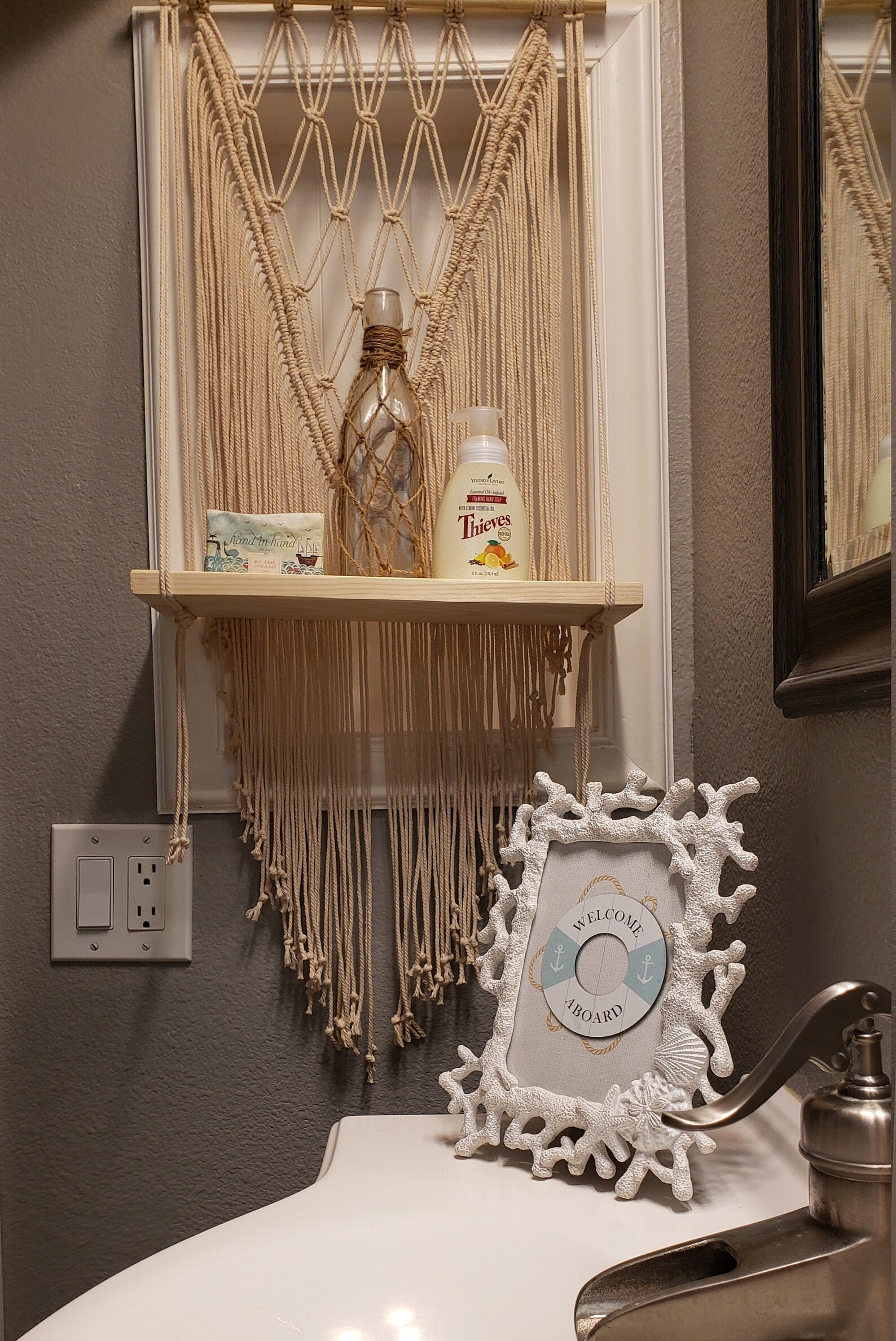Macrame Hanging Shelf Floating Shelf Wall Shelf Boho - Etsy Australia