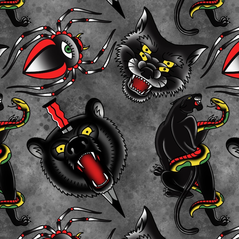 Tattoo Fabric - Etsy