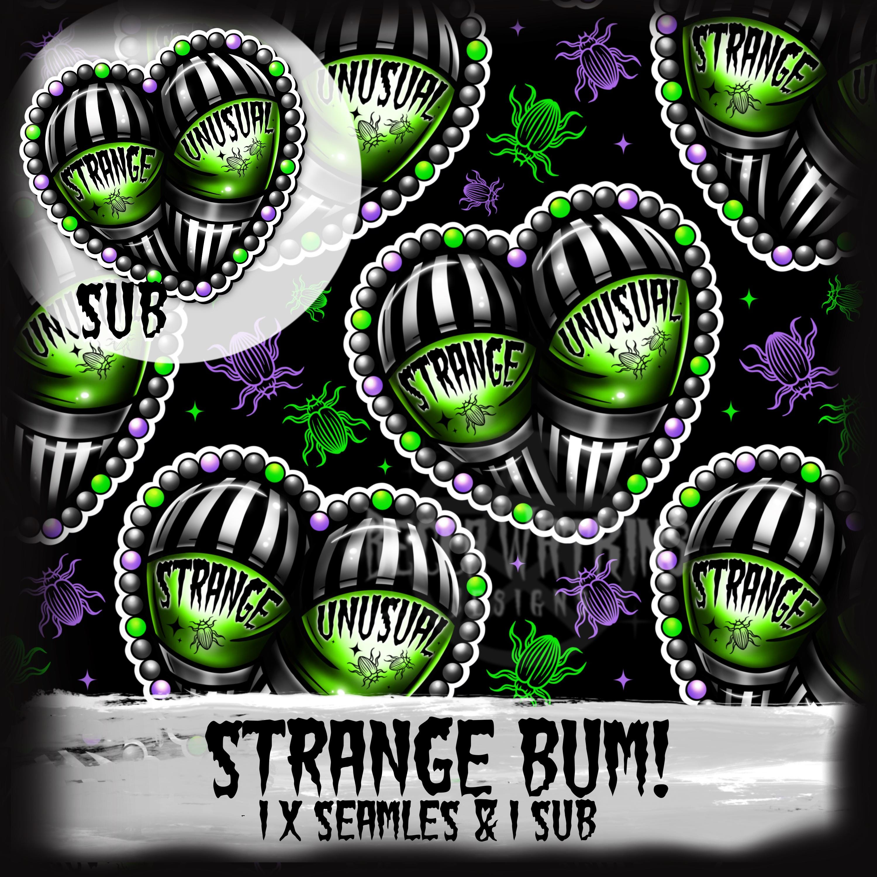 Strange Bum Unusual Bum Heart Seamless Pattern, Sublimation Design ...