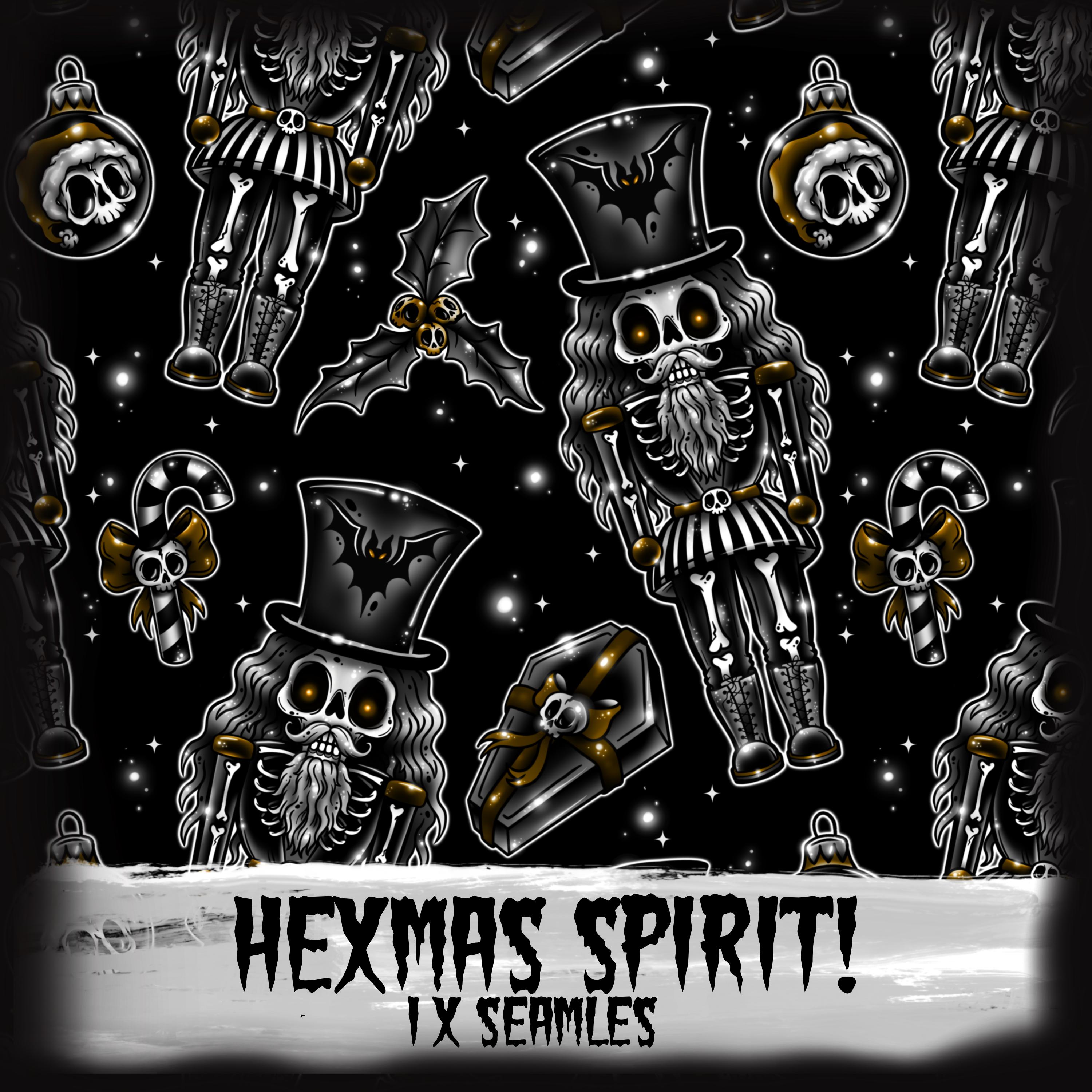 Skellymas Digital Seamless Pattern, Sublimation Design, Goth Christmas ...