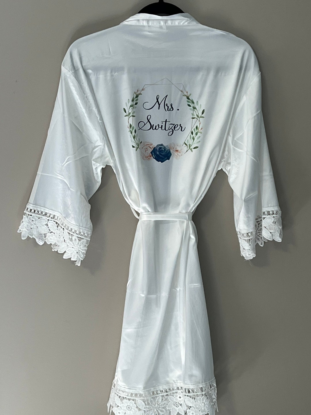 Bridesmaid Satin Silk Robes Personalised Wedding Gown Bridal Party Maid ...