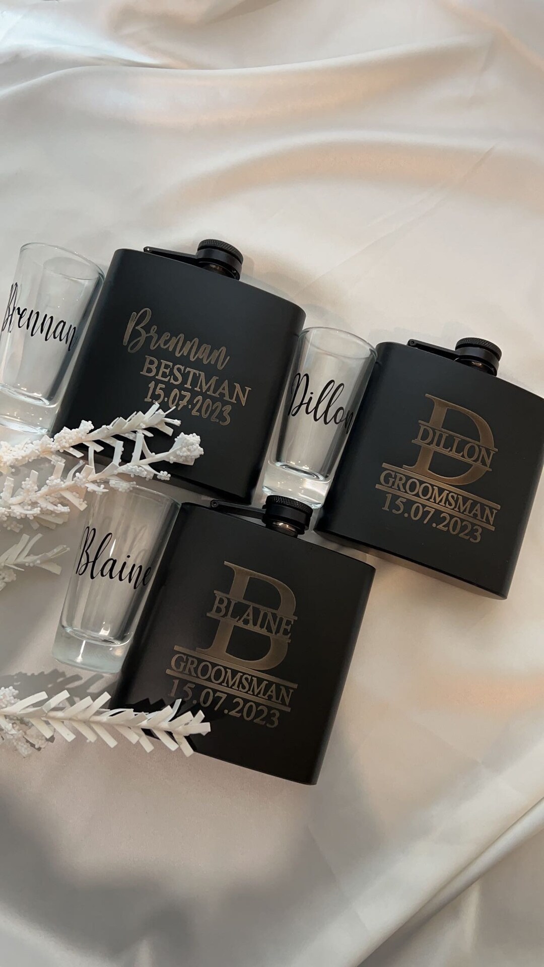 Engraved Flasks Whiskey Flasks Gifts for Him Laser Engraved Flasks ...