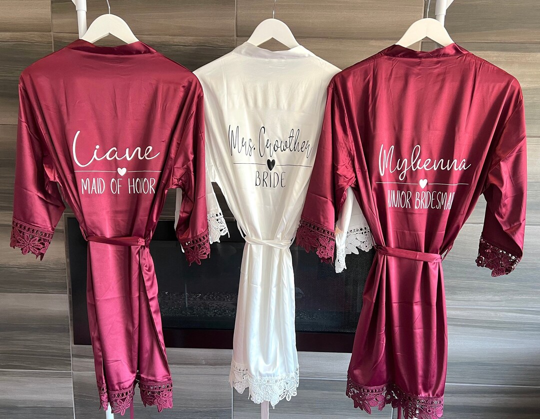 Bridesmaid Robes Flower Girl Robe Morning Bride Bridal Party Robes ...