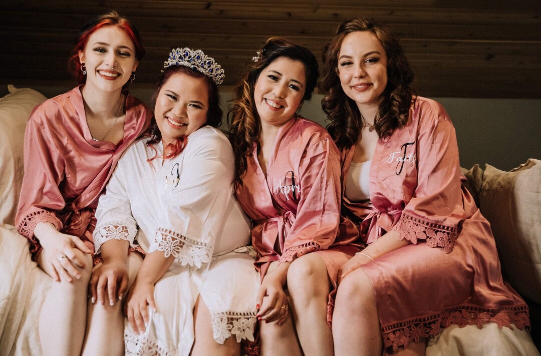 Lace Bridesmaid Robes | Bridal Party Robes | Bridesmaid Gifts | Lace ...