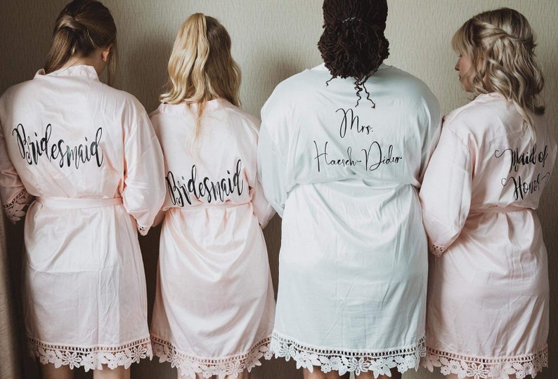 Bridesmaid Robes Getting Ready Robes Wedding Robes Bridal - Etsy