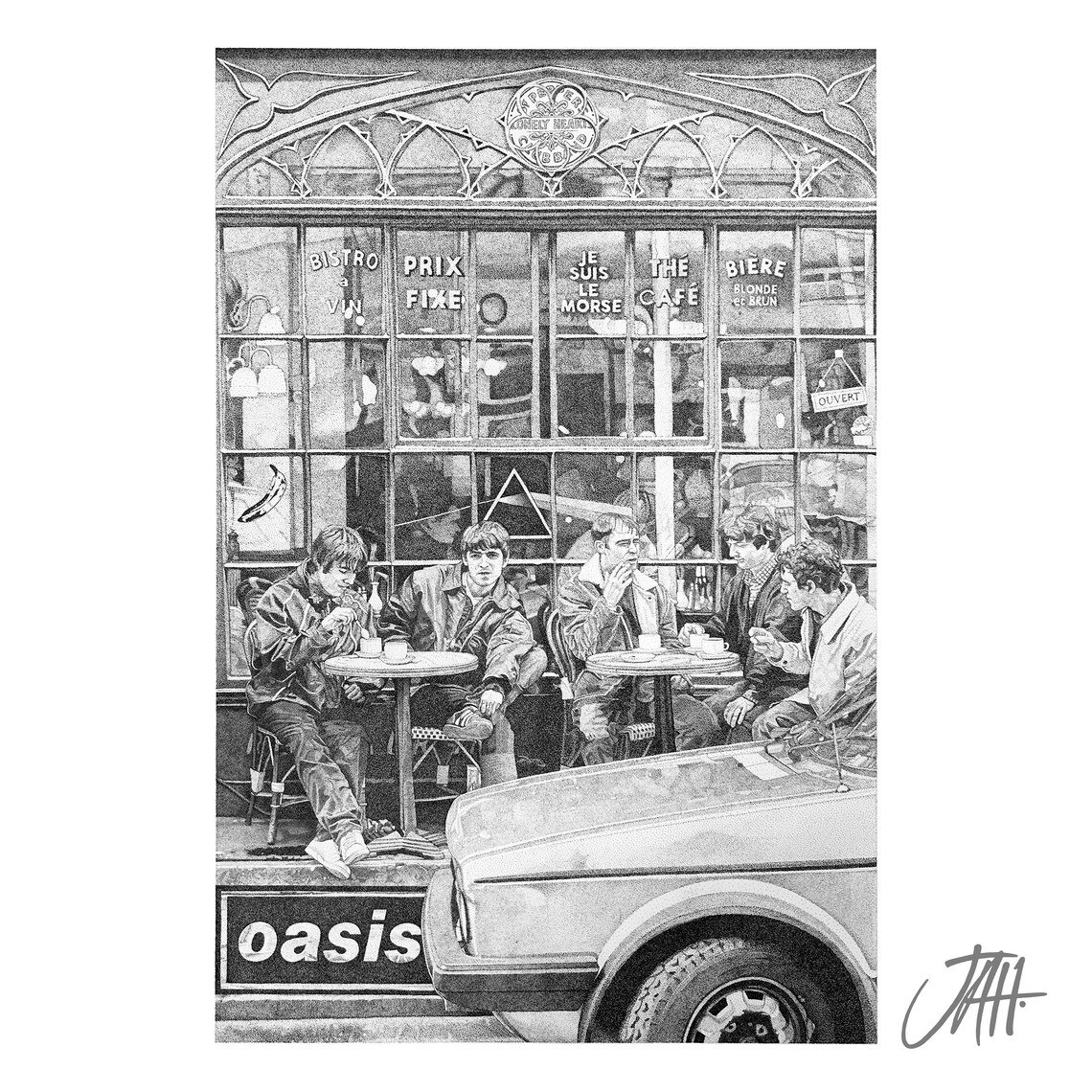 Oasis Pen Drawing Fine Art Print (unframed) - Etsy