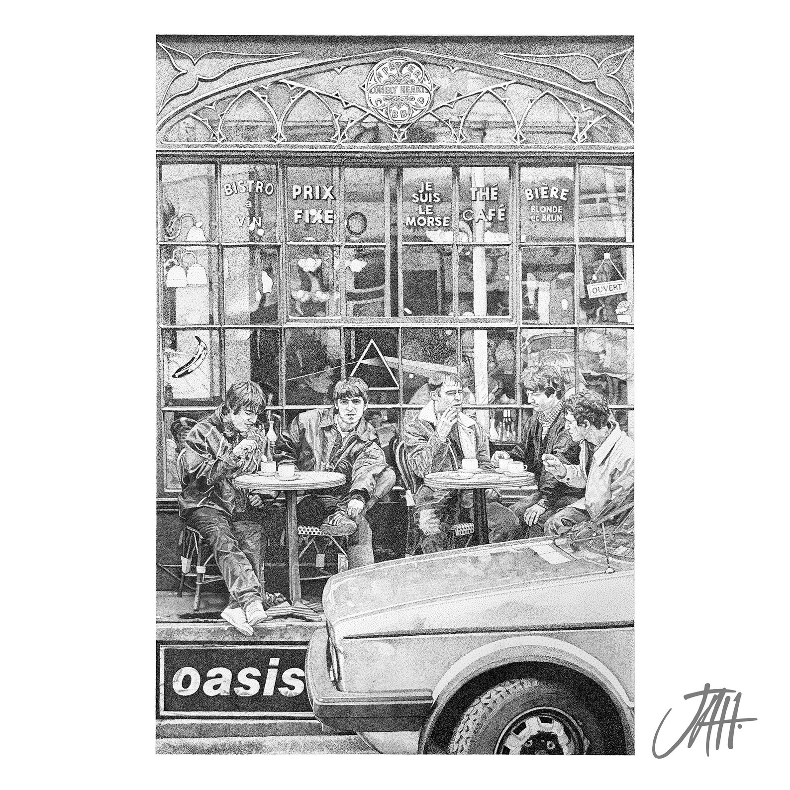 Oasis Pen Drawing Fine Art Print (unframed) - Etsy