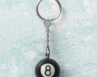 8 Ball Keychain - Etsy