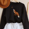 Moon and Fox Jumper, Red Fox Sweatshirt, Vintage Style Fox Sweater ...