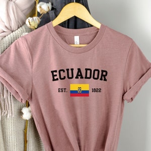Ecuador Shirt for Ecuatoriana Ecuador Souvenir Ecuadorian Clothing ...
