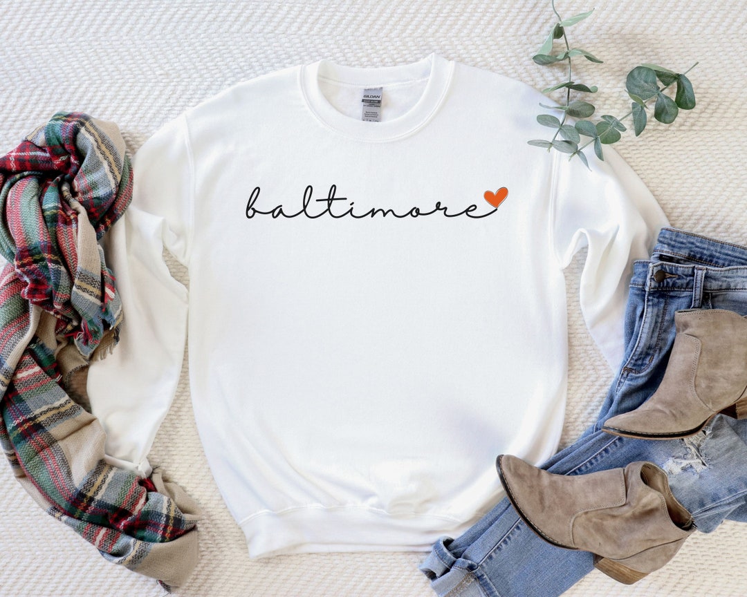 Baltimore Crewneck Sweatshirt, Maryland Sweatshirt, Baltimore Shirt ...