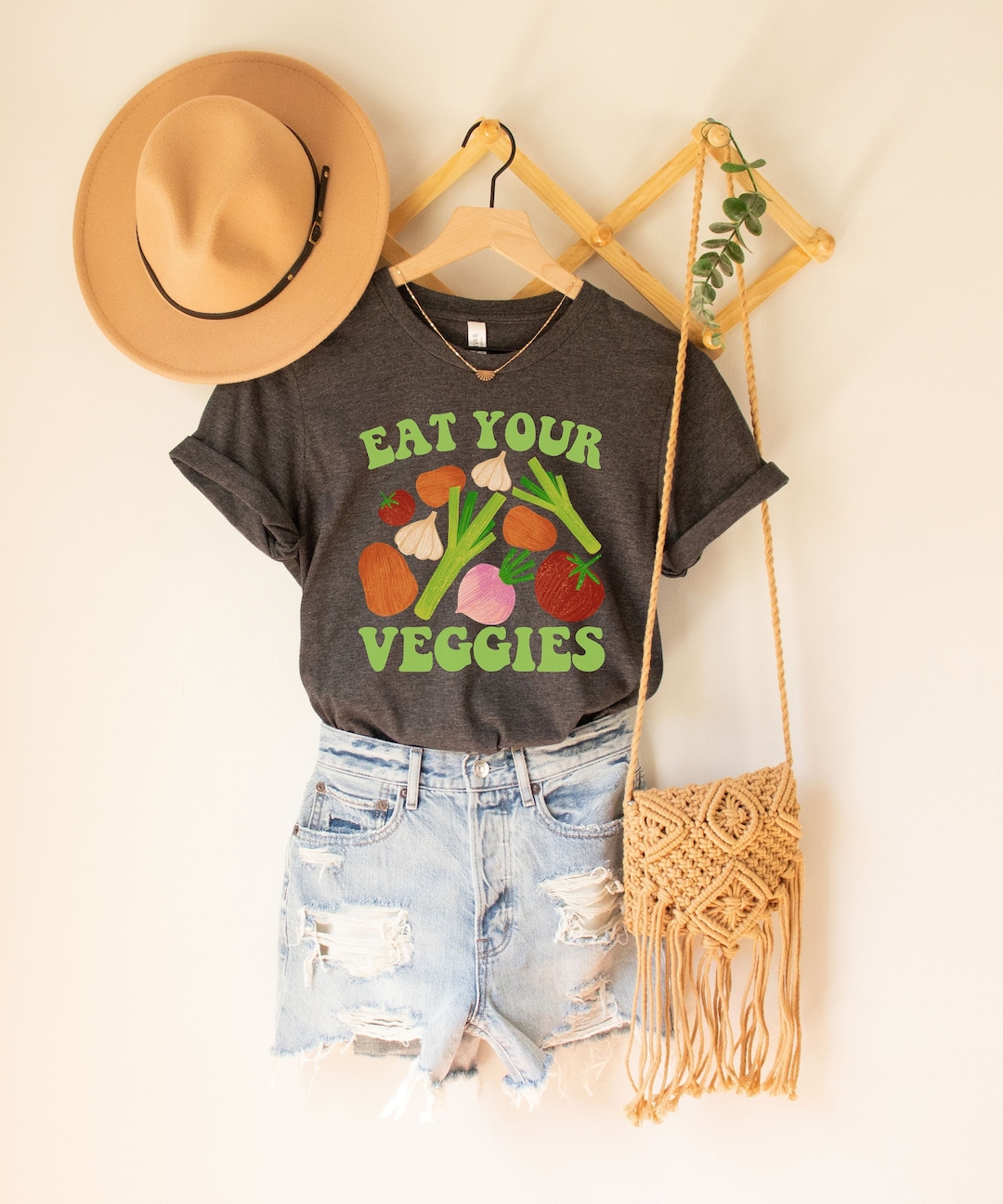 Eat Your Veggies Retro Graphic Shirt, Vegan Shirt, Farmers Market ...