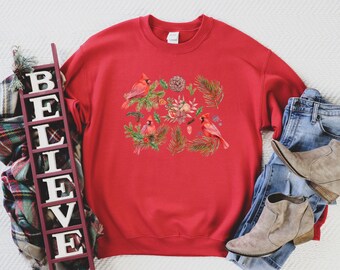 Christmas Cardinal Sweatshirt - Etsy