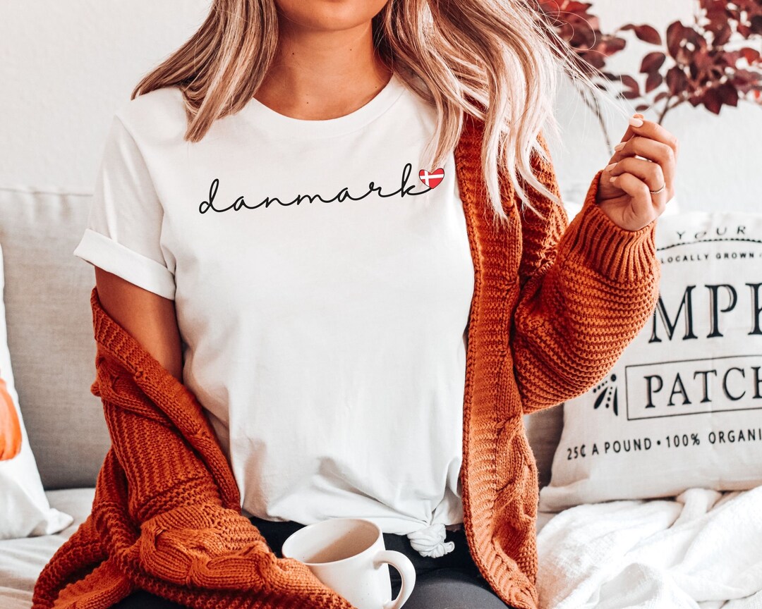 Danmark Shirt, Denmark Shirt, Gift for Danish American, Nordic Apparel ...