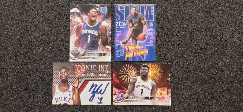 2019 Zion Williamson Autograph Custom Rookie Card Lot. 4 Cards - Etsy