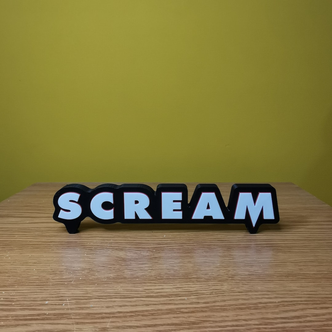 Scream (1-6) Movie Logo Sign - Collectible - 3D Printed - Etsy