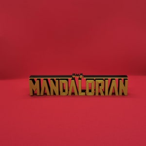The Mandalorian Floating Sign Star Wars 3D Print - Etsy