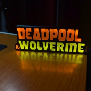 Letrero LED Deadpool & Wolverine Deadpool 3 Marvel Cómic Coleccionable ...
