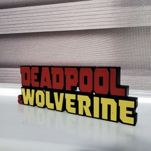 Deadpool & Wolverine Sign Deadpool 3 Marvel Comic 3D Printed ...