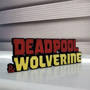 Deadpool & Wolverine Sign Deadpool 3 Marvel Comic 3D Printed ...