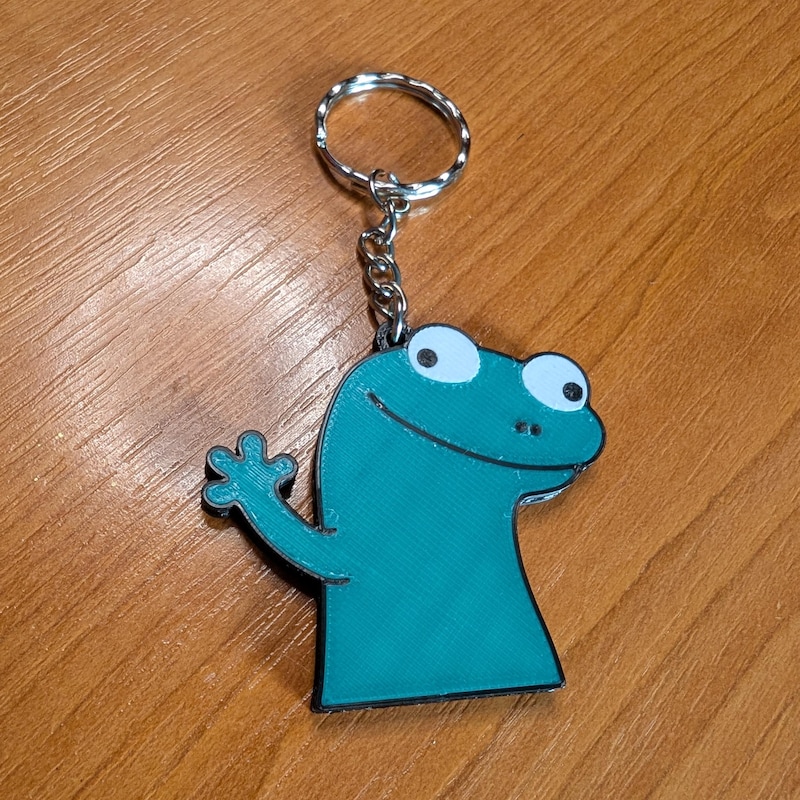 Lizard Button Keychain - Etsy