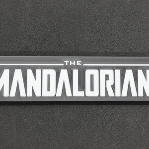 The Mandalorian Series Title Sign Logo - Custom - Gift - Display ...