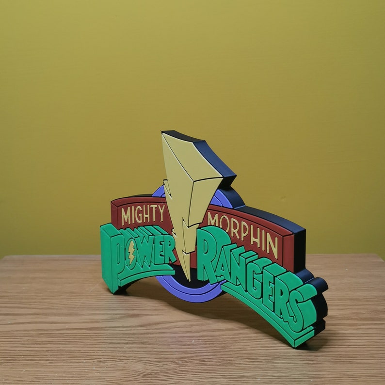 MMPR Logo Sign - Power - Retro - Collectible - Display - Etsy