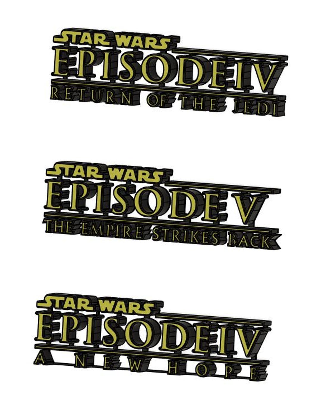 Star Wars Episode 4-6 Freestanding Signs Personalised Gifts - Etsy